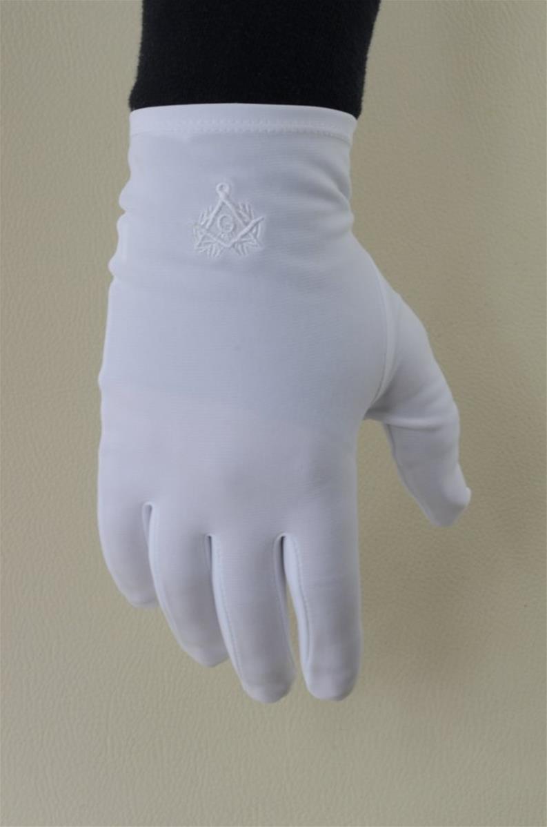 Gants Blancs Maçonniques Brodés pour franc maçon - jakin-boaz.net